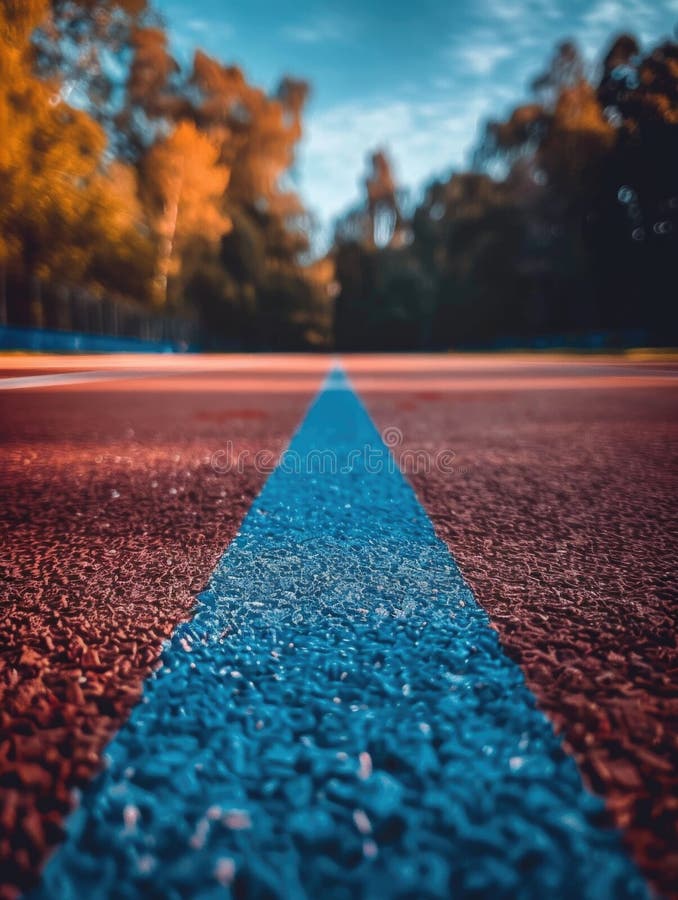 Blue Road Marking stock image. Image of blue, lane, marking - 372034099
