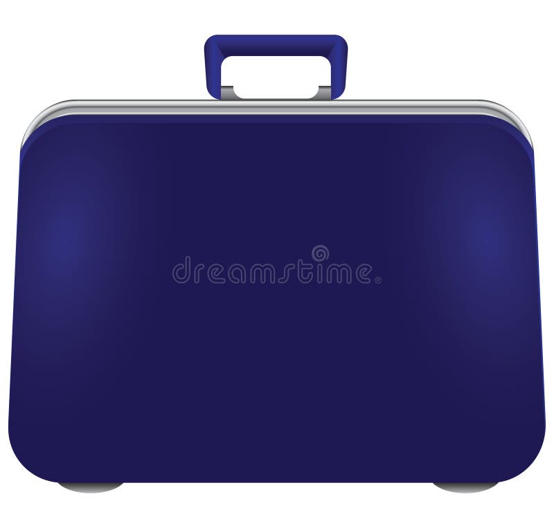 Blue road suitcase stock vector. Illustration of portfolio - 37346972