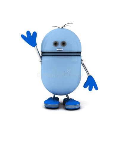 Blue robot stock illustration. Illustration of cyborg - 35683201