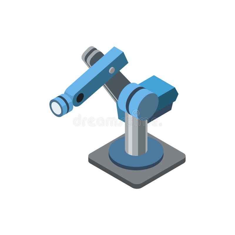 Special Isometric Robotic Arm Stock Vector - Illustration of energy ...