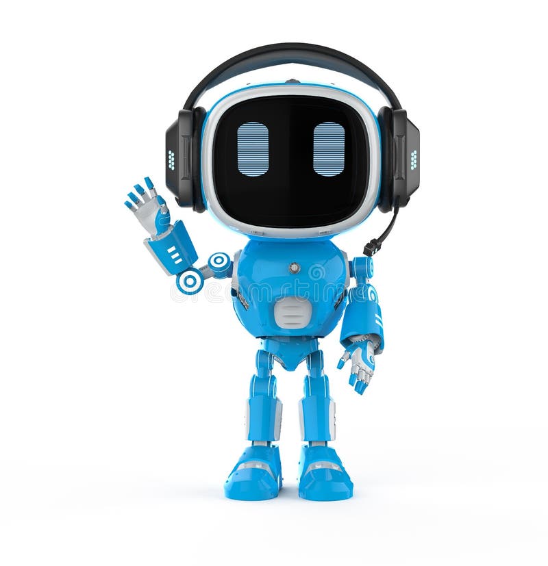 Robotic Assistant Icon with Headset Sign. Robot Chat Bot Icon Design ...