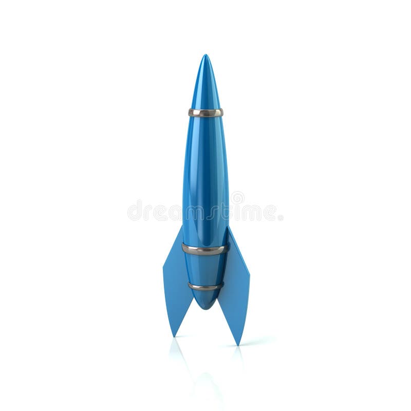 Blue Rocket Logo Design. Modern Spaceship Vector Illustration Stock ...