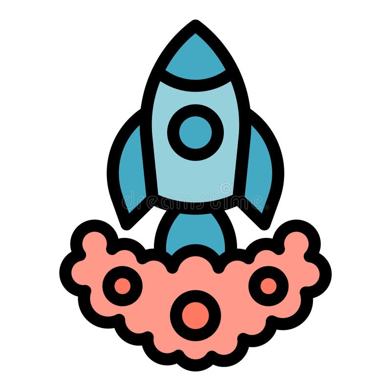 Blue Rocket Launching from Human Brain Representing New Idea Stock ...