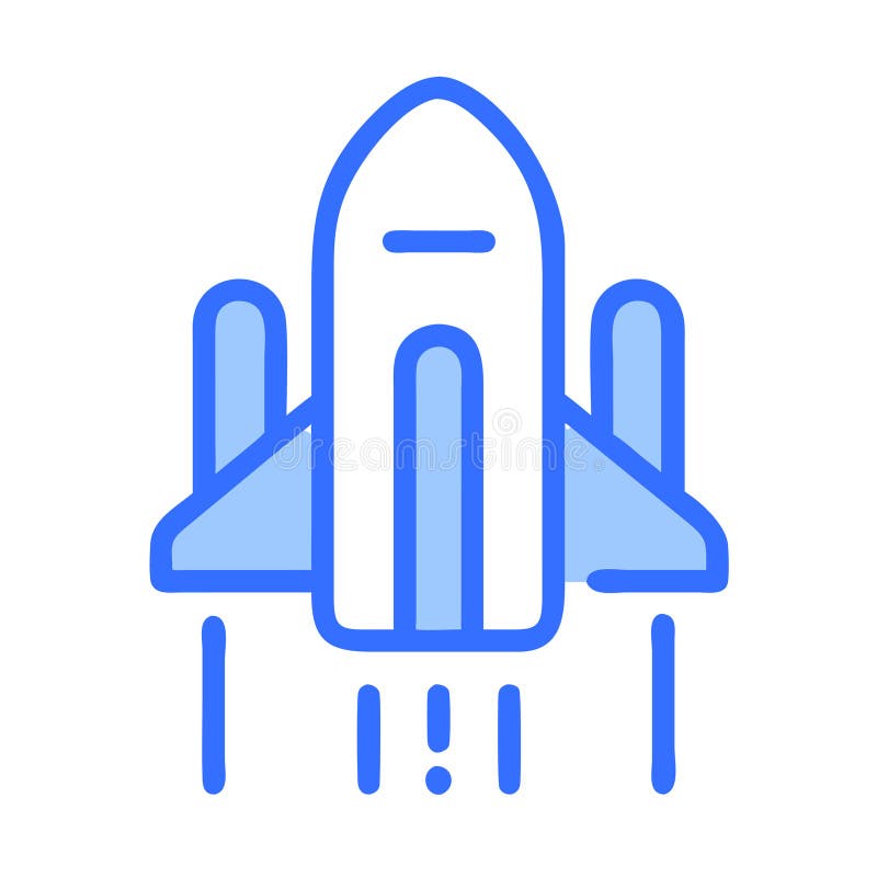 Blue Rocket Vector Illustration for Designs and Education Stock Image ...
