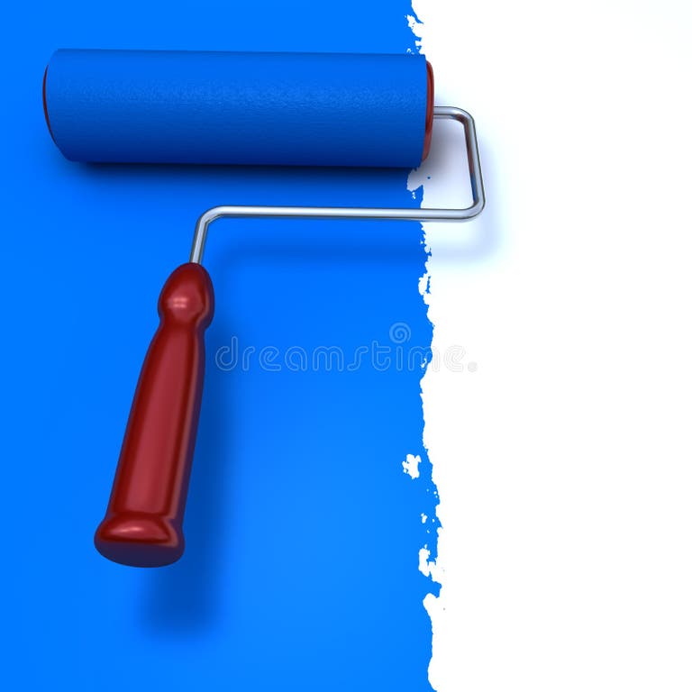 Blue Brush Paint Roll Stock Illustrations – 2,086 Blue Brush Paint Roll ...