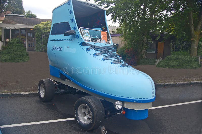 Blue Roller Skate Car editorial image. Image of blue - 56918635