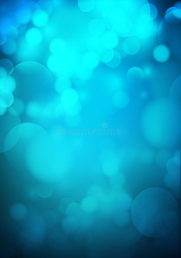 Blue Romantic Background with Hearts Stock Illustration - Illustration ...