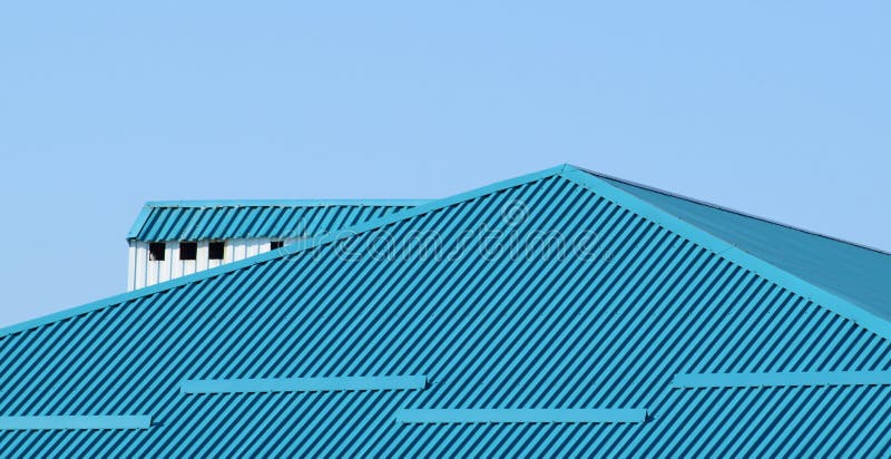 Blue roof metal sheets stock image. Image of industry - 67059097