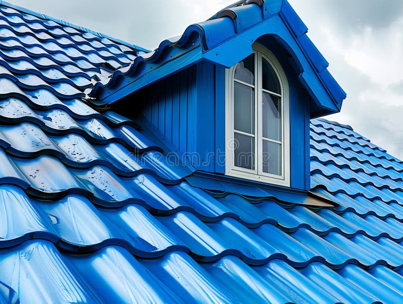 Blue Roof stock image. Image of roofing, architecture - 18827849