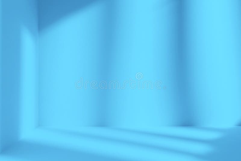 Blue Room with Artistic Shadow Stock Photo - Image of copy, floor ...