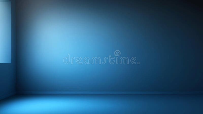 Blue Room Corner Gradient Wall, Empty Space, Light, Minimalist ...