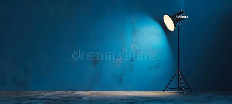 A blue room with light stock photo. Image of indoor - 321703770