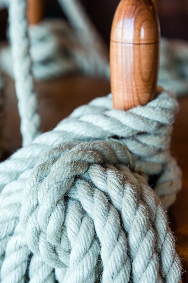 Blue Rope on Belaying Pin stock image. Image of sailboat - 69708865
