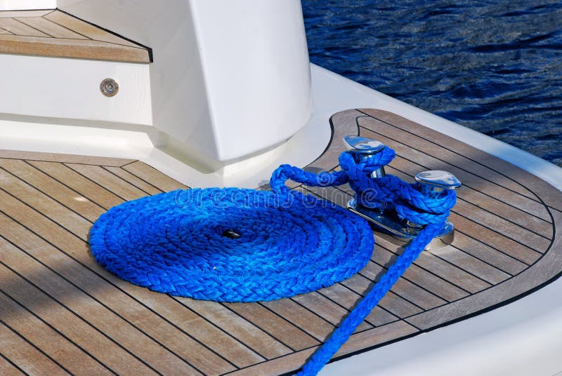 Blue rope stock image. Image of background, boat, marina - 45681089