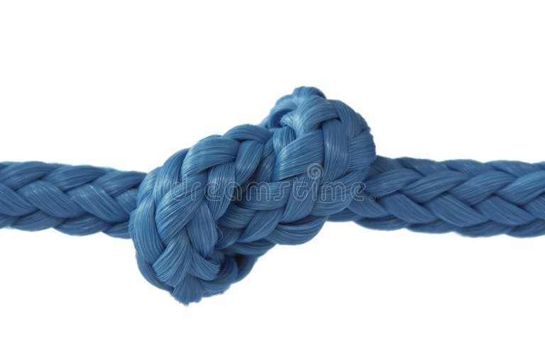 Blue rope with knot stock photo. Image of safety, fasten - 23531824