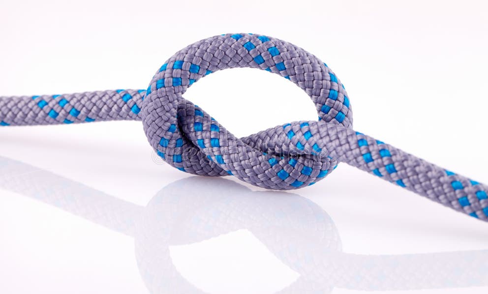 Blue rope knot stock photo. Image of port, force, rock - 24222136