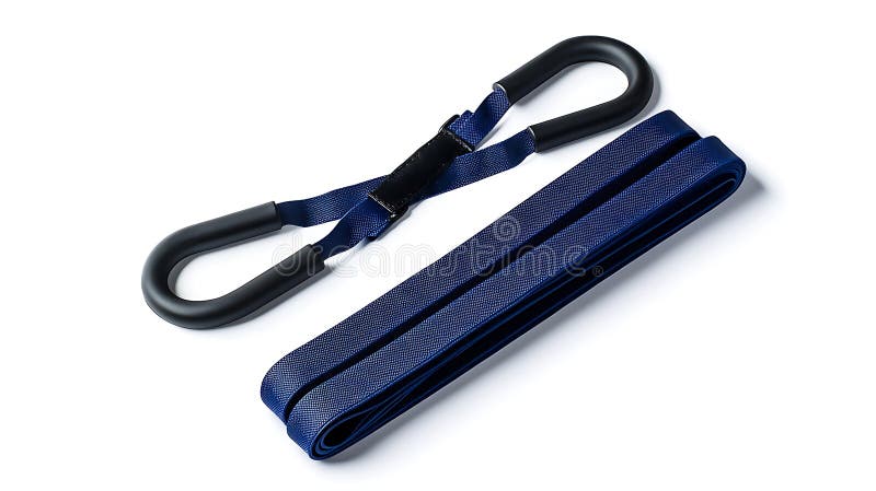 A Blue Rope is Tied To a Black Object Stock Photo - Image of handle ...
