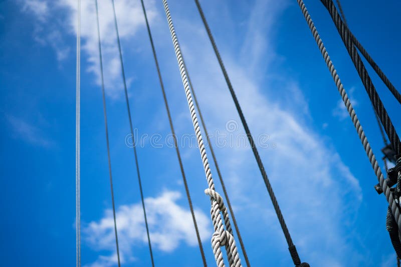 Blue ropes stock image. Image of knot, shallow, ropes - 55969865