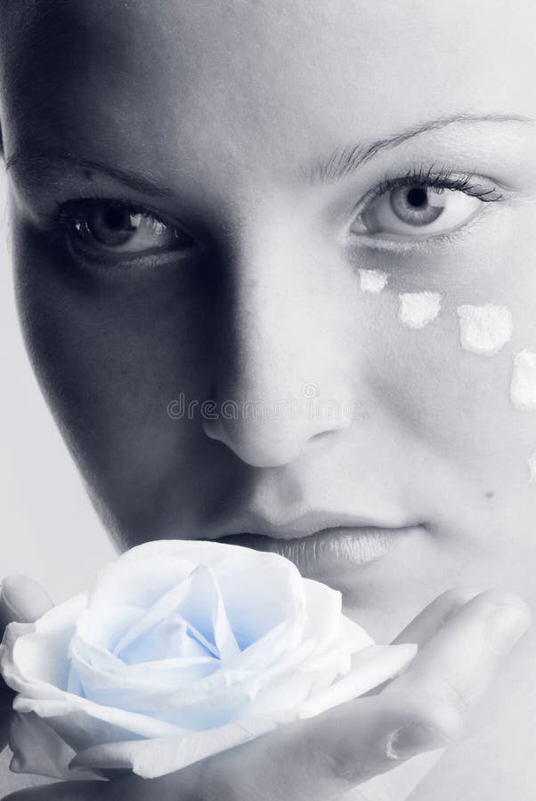 Blue rose stock image. Image of expression, eyes, flower - 4704893
