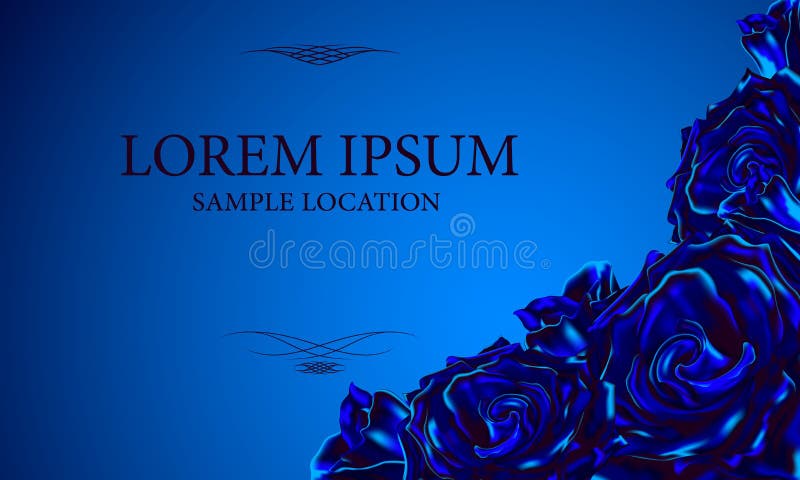 Red Rose with Text on a Card or Invitation. Vector Illustration Stock ...