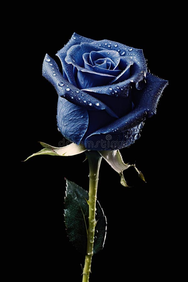Black Rose With Water Drops Wallpaper