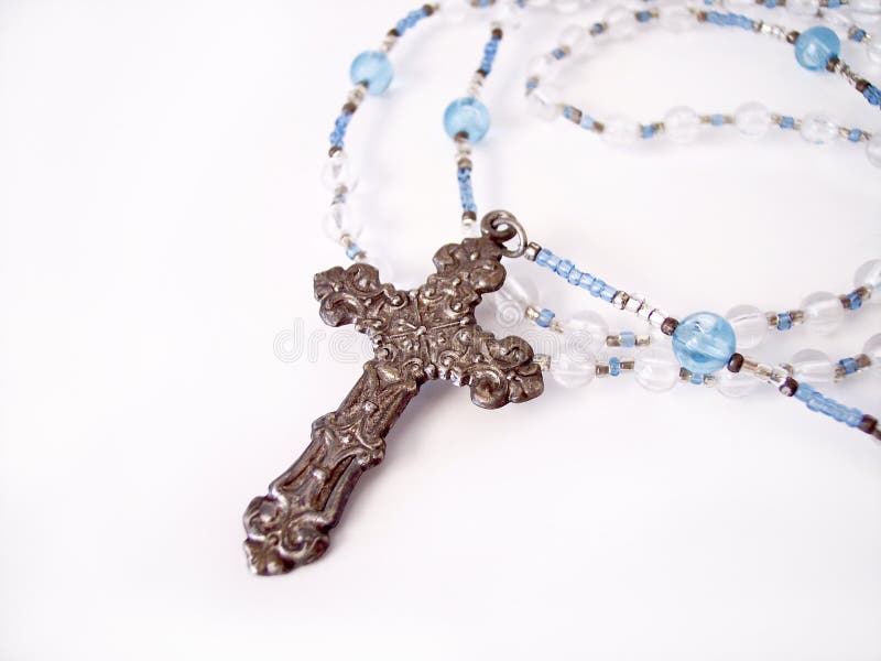 Blue rosery 1 stock image. Image of prayer, confession, crusafix - 83247