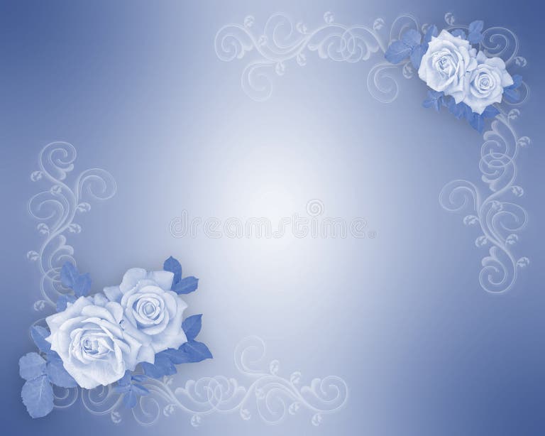 Blue Floral Border Faded Stock Illustrations – 211 Blue Floral Border ...