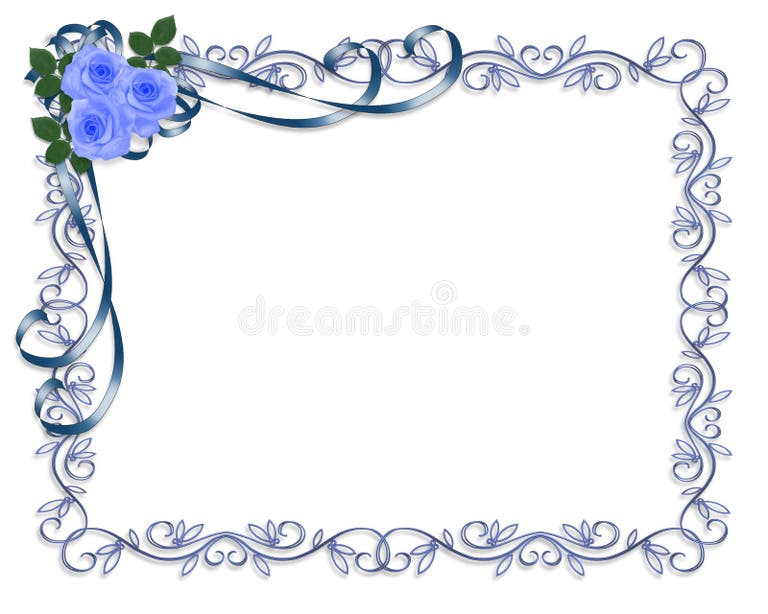 Blue Roses Page Border Stock Illustrations – 171 Blue Roses Page Border ...