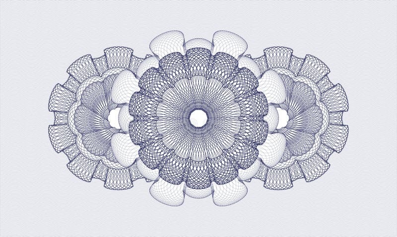 Blue Rosette. Linear Illustration. Vector Stock Vector - Illustration ...