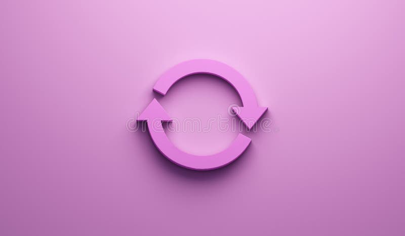 Rotate Symbol. 3D Render Illustration Stock Illustration - Illustration ...