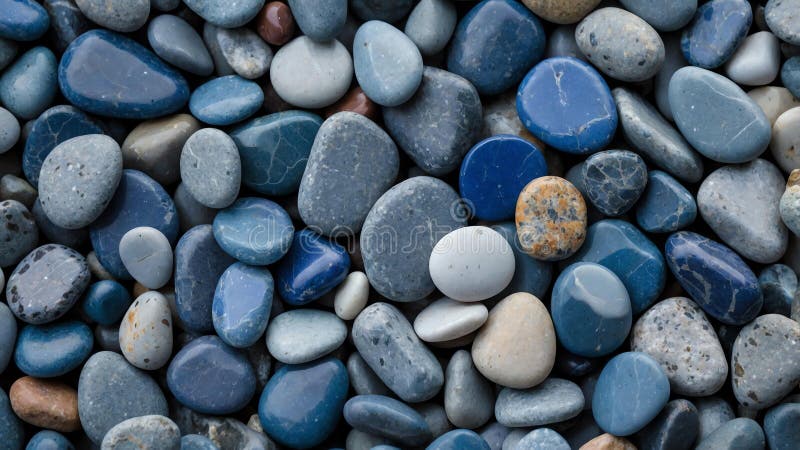 Blue Rough Pebbles Flat Surface Texture Backg Ai Generated Stock ...