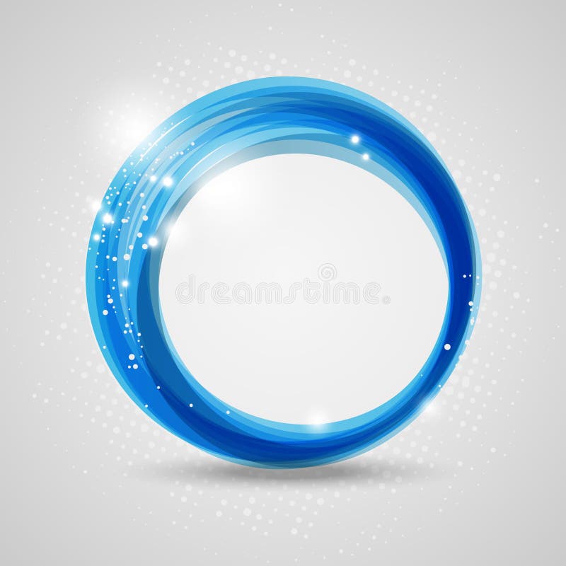 Abstract Luxury Chrome Metal Ring. Vector Light Circles and Spark Light ...