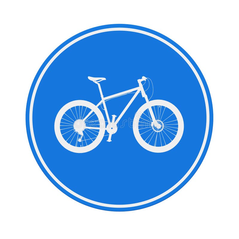 Round Bicycle Lane Sign Stock Illustrations – 215 Round Bicycle Lane ...