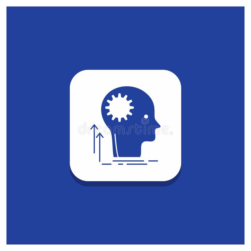 Thinking Man Creative Brain Idea Concept Blue Background Stock ...