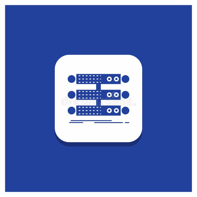 Server, Structure, Rack, Database, Data White Line Icon in Circle ...