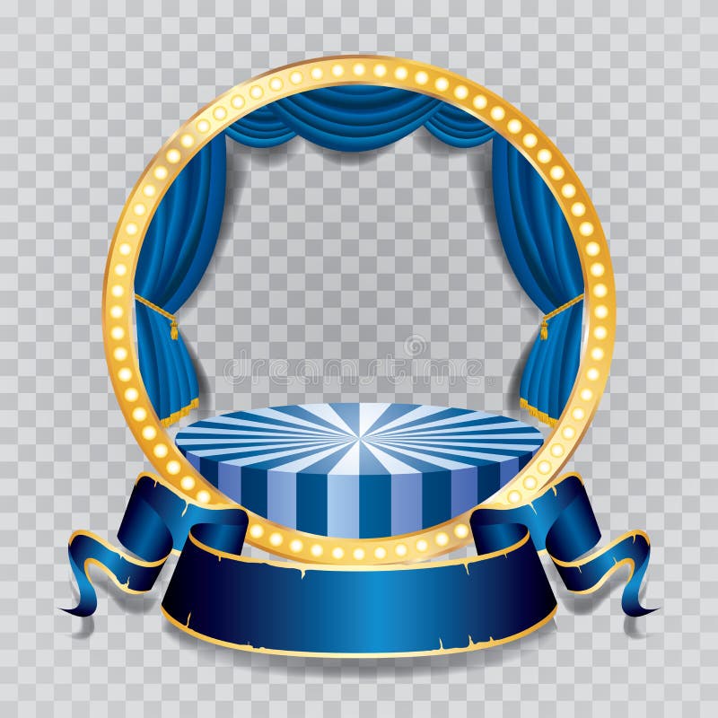 Blue round circle stage stock vector. Illustration of event - 88882369