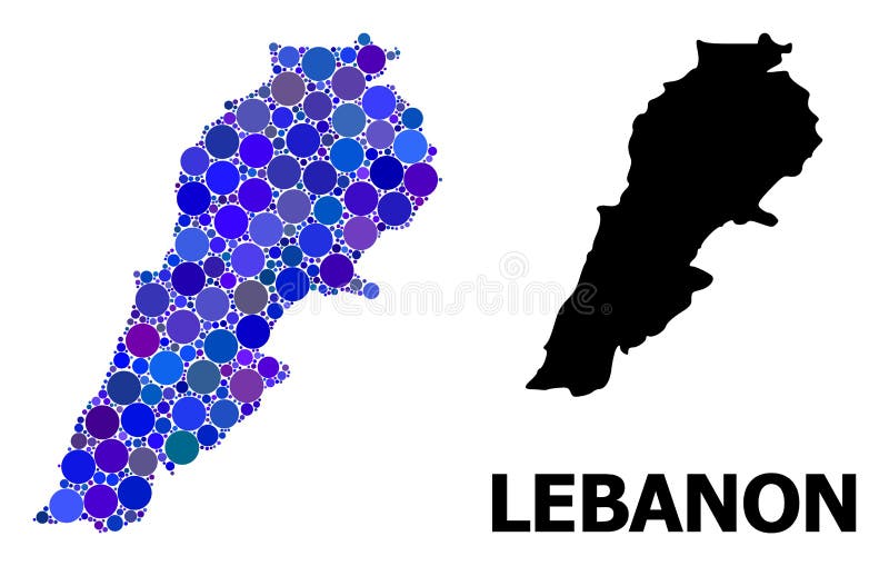 Blue Map of Lebanon Administrative Divisions with Travel Infographic ...