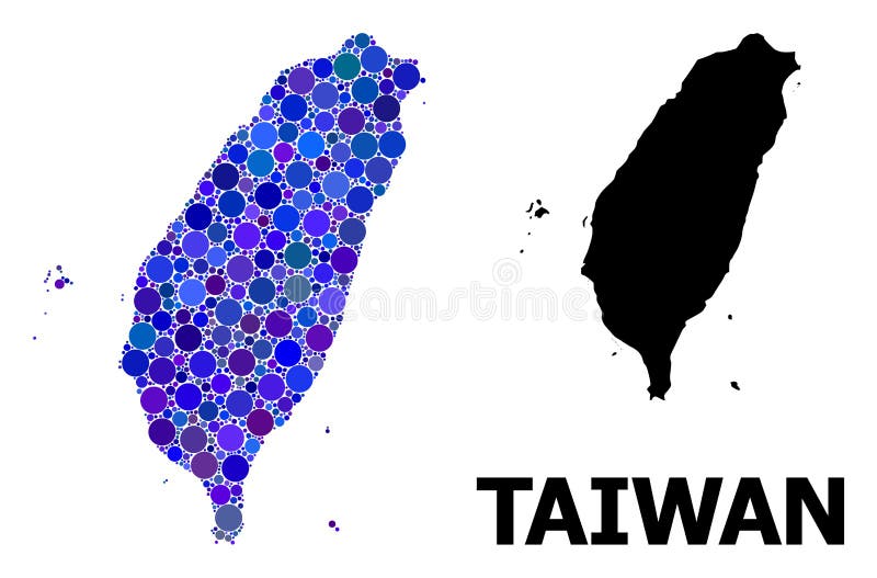 Blue Map of Taiwan Administrative Divisions with Travel Infographic ...