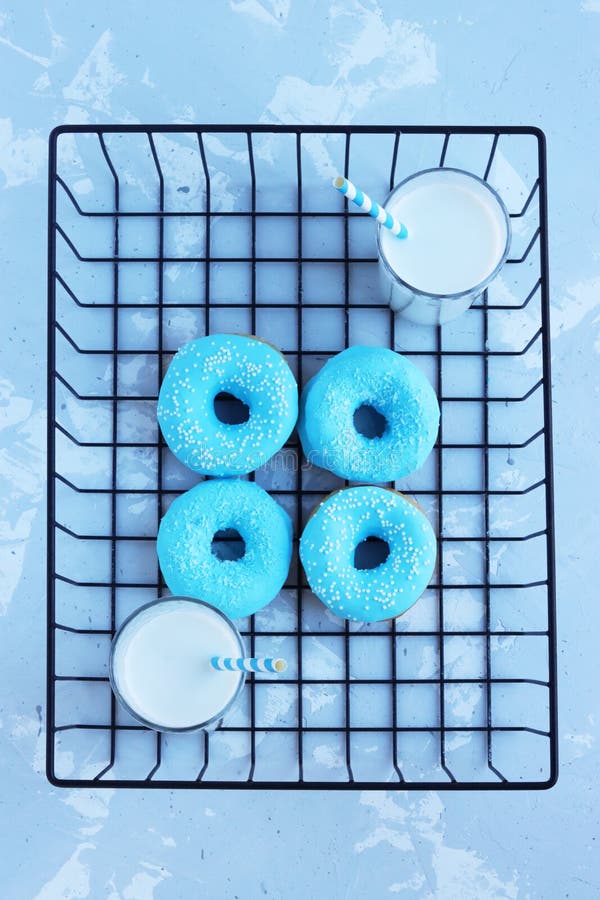 Colorful Round Donuts on the Table Stock Image - Image of iced ...