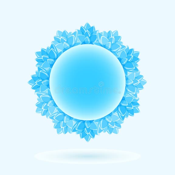 Blue Round Frame stock vector. Illustration of frame - 24137365