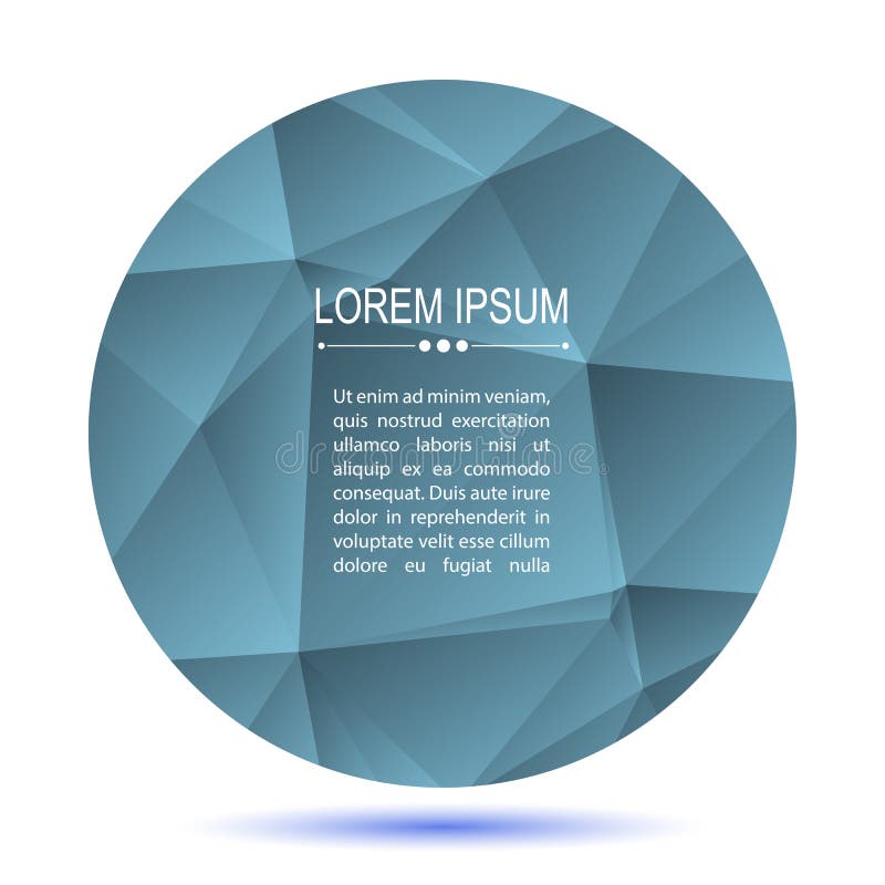 Blue round frame stock vector. Illustration of trendy - 79247496