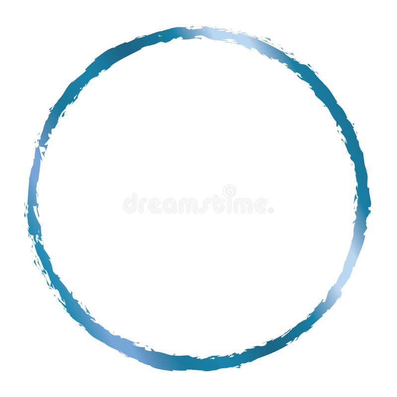 Blue Round Sticker Vector Banner with Stars Frame on White Background ...