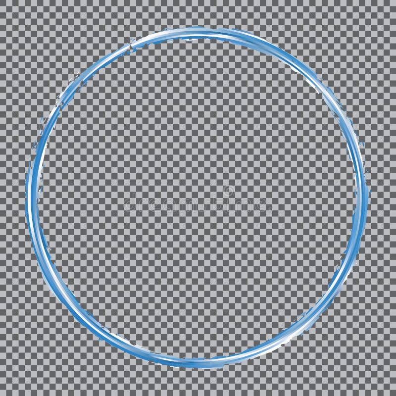Blue Round Frame on White Background Stock Vector - Illustration of ...