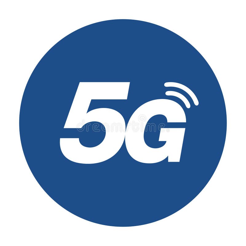 Blue Round Envelope Icon, Button Isolated on a White Background. Stock ...