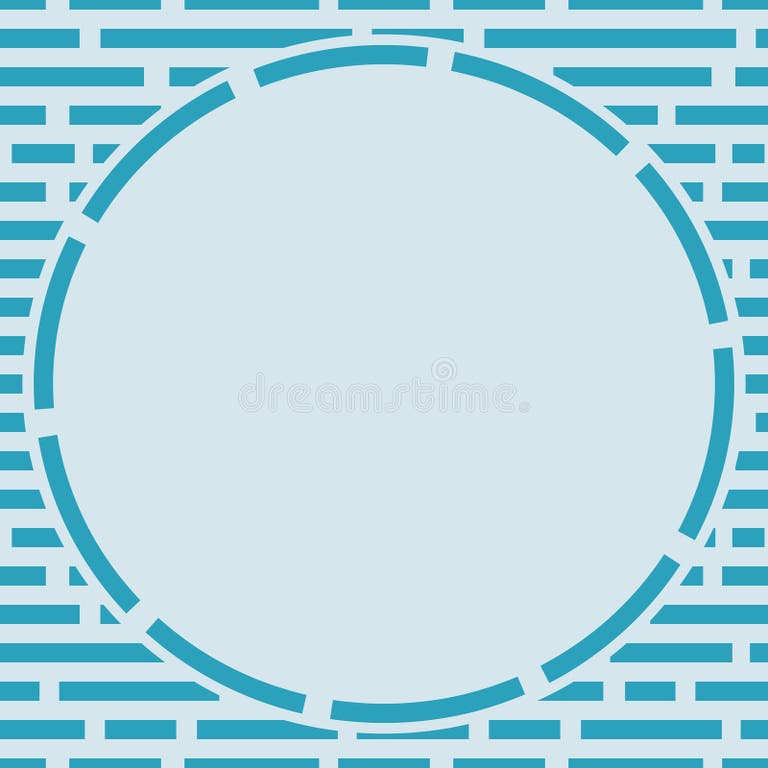 Blue round geometric frame stock vector. Illustration of geometrical ...