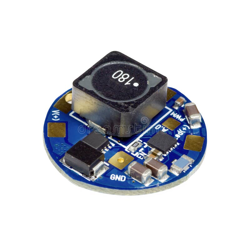 Blue Round Led Driver PCB Board with Inductance Coil and Surface Mount ...