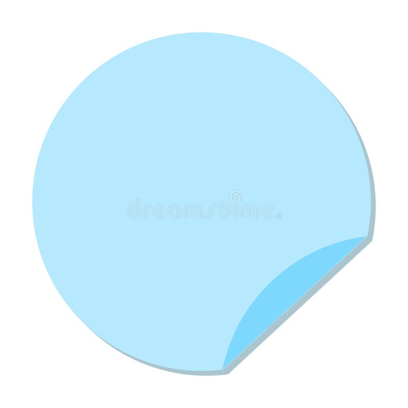 Blue Round Paper Sticker Vector Illustration Stock Vector ...