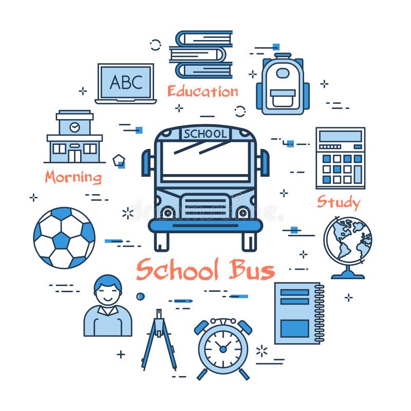 Blue round DBMS concept stock vector. Illustration of media - 106434877