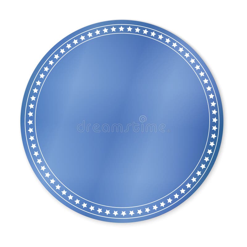 Blue Round Sticker Banner - Design Element Stock Vector - Illustration ...