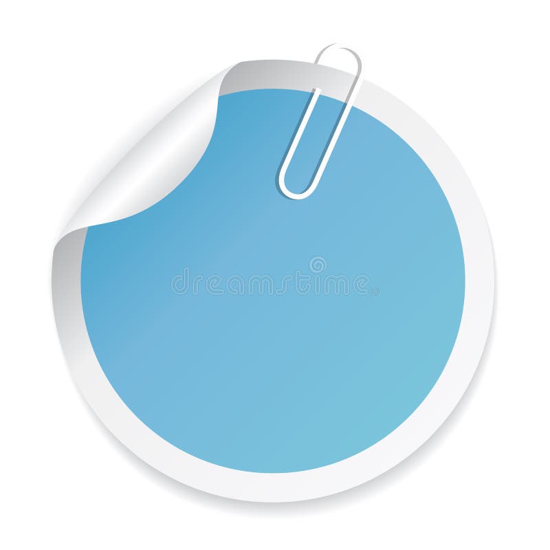 Blue round sticker stock vector. Illustration of note - 79660839